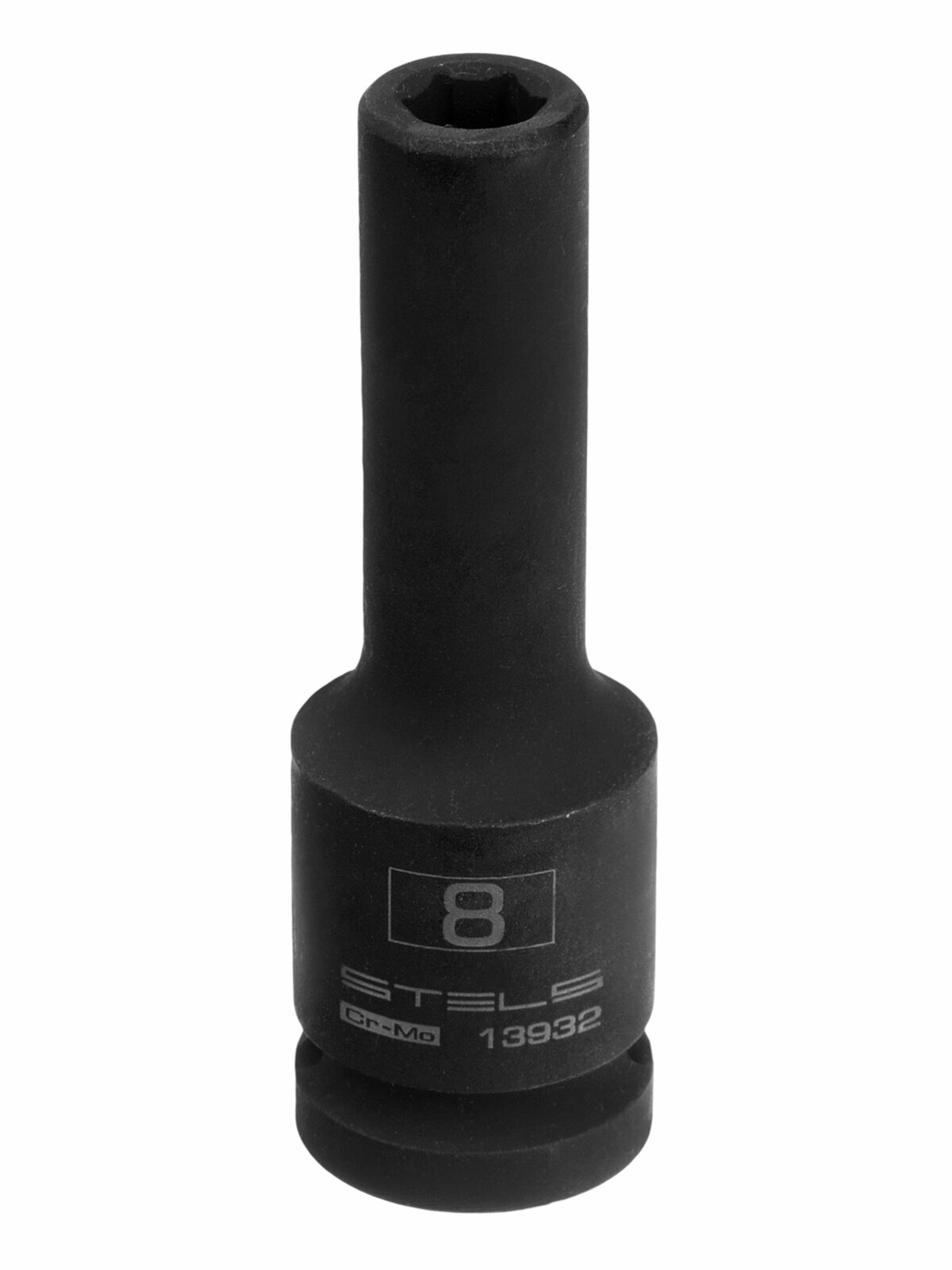 Головка ударная удлиненная шестигранная Stels 8 мм, 1/2", CrMo 13932