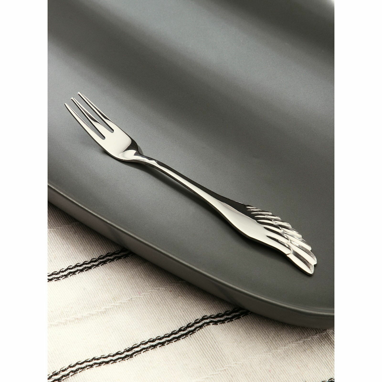 Вилка десертная Wings, длина 14 см, нержавеющая сталь, серебристая