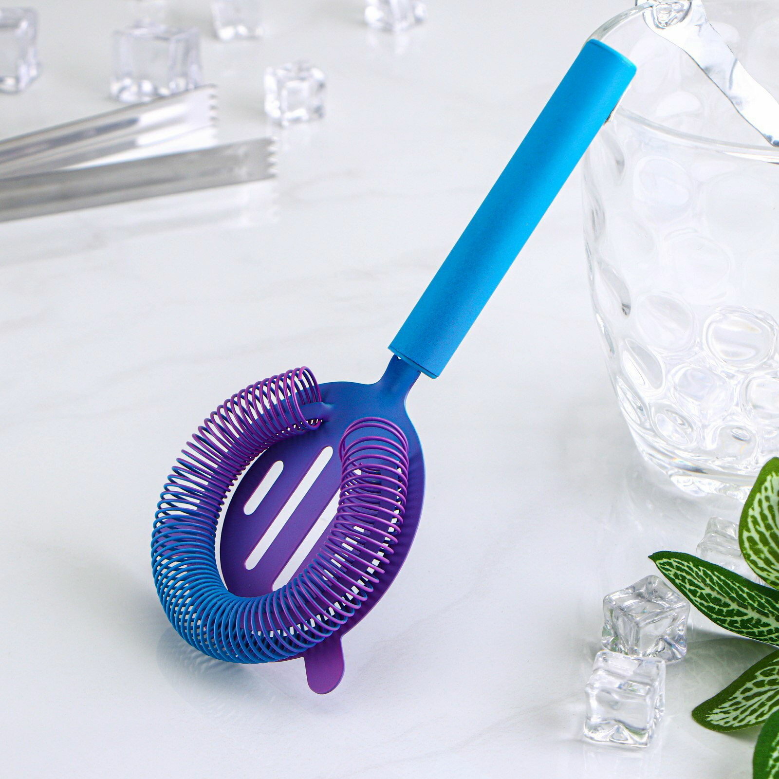 Стрейнер Flume с ушками, h=20 см, нержавеющая сталь, сине-фиолетовый