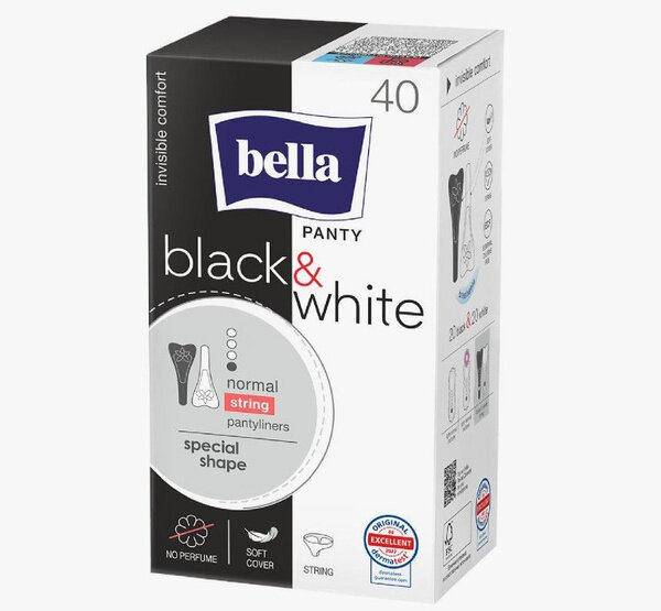 Прокладки ежедневные BELLA Panty 40шт slim Black&White