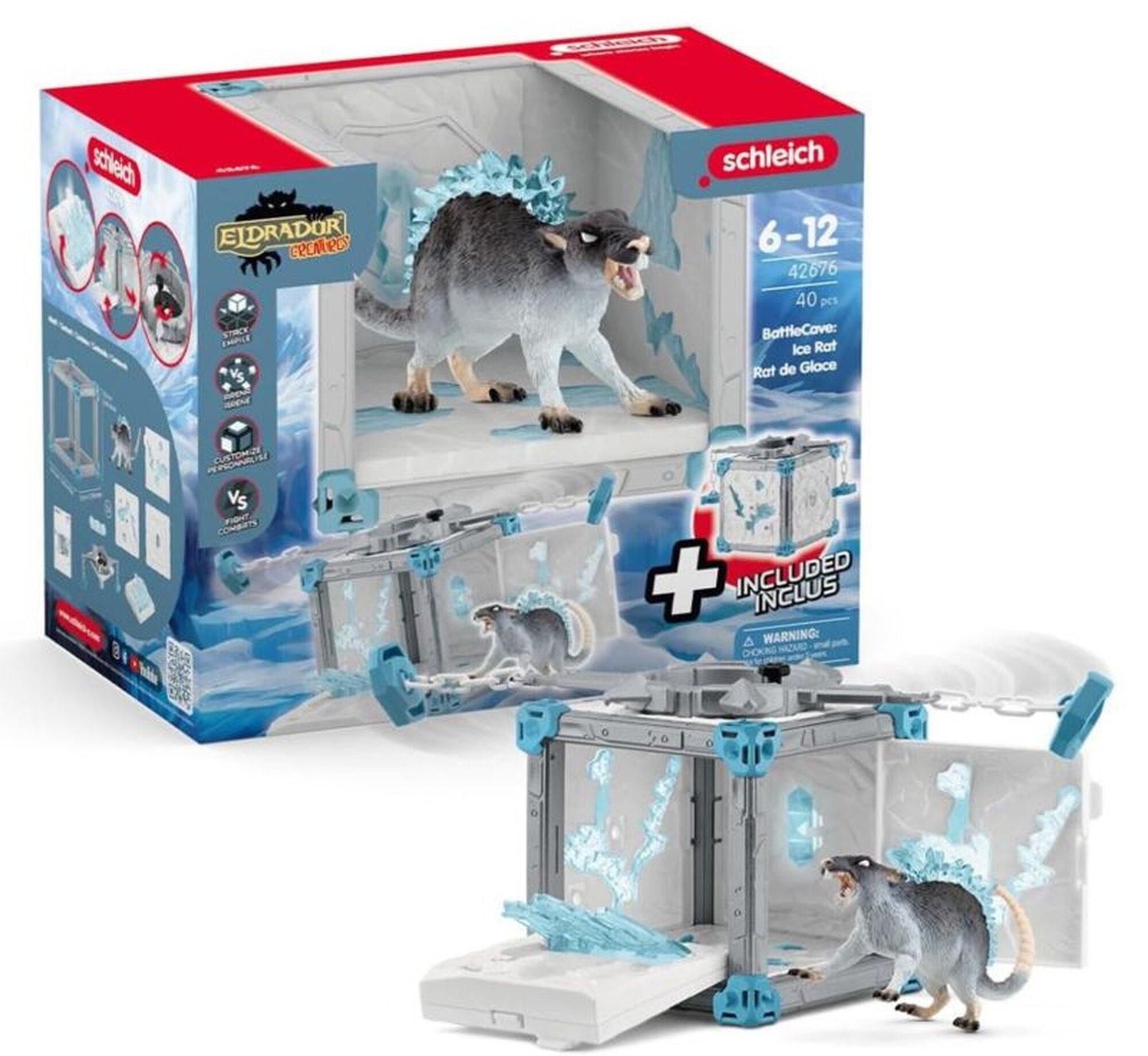Фигурки Schleich Eldrador Creatures - BattleCave + Ледяная крыса - Шляйх 42676