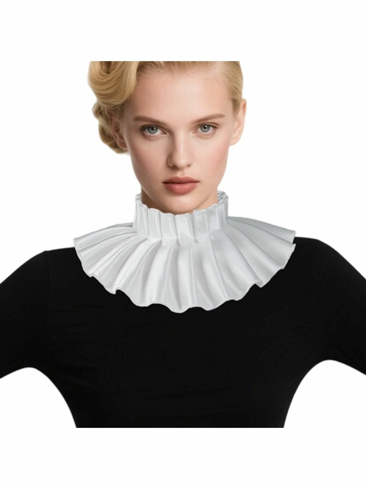 Быстрый в ношении плиссированный воротник, нежная ткань для формального и повседневного стиля