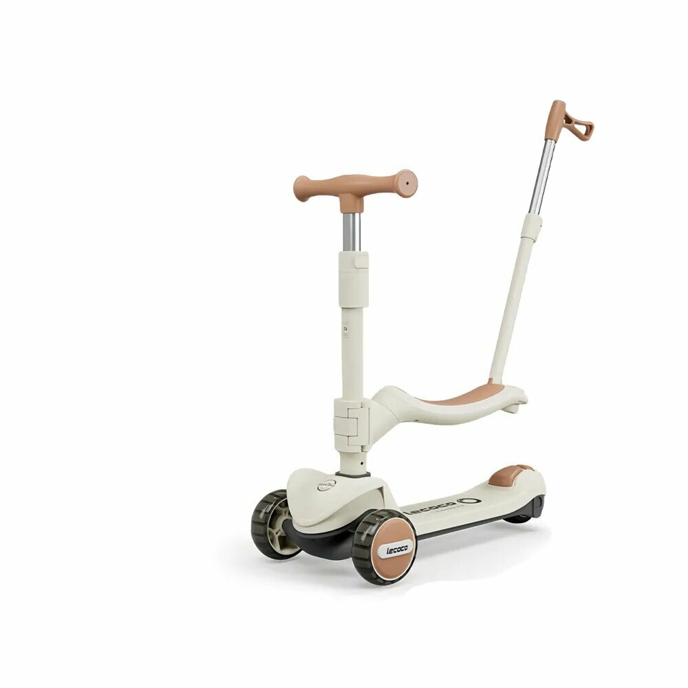 Lecoco Самокат lv3, хаки, белый