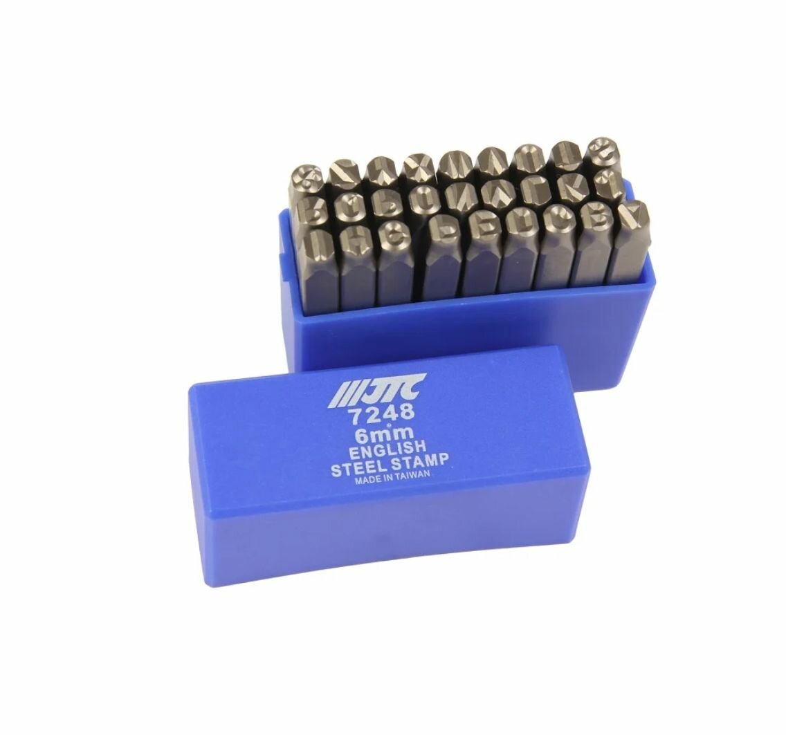 Клейма ударные буквенные латиница 6мм, арт JTC7248 JTC