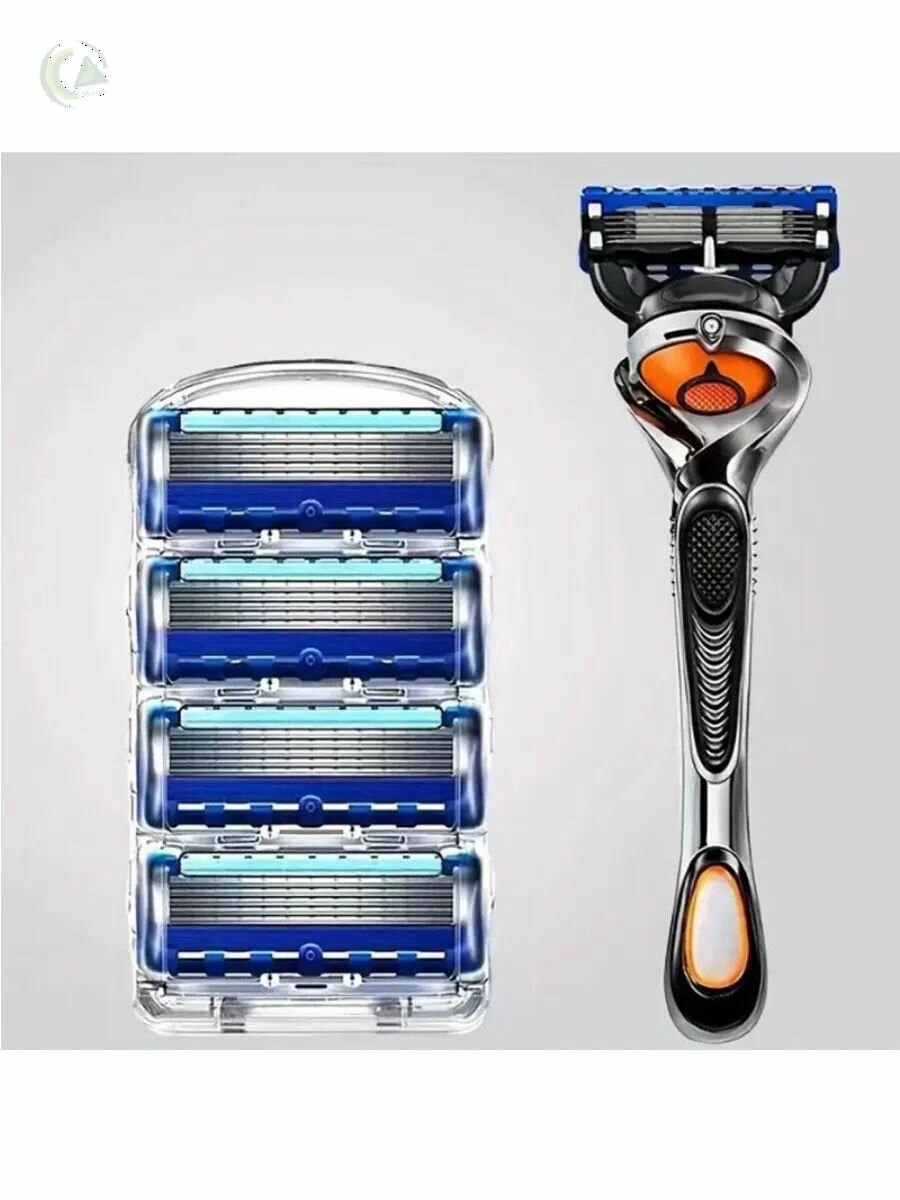 Старинная 5-слойная бритва-нож немецкого качества + 4 лезвия