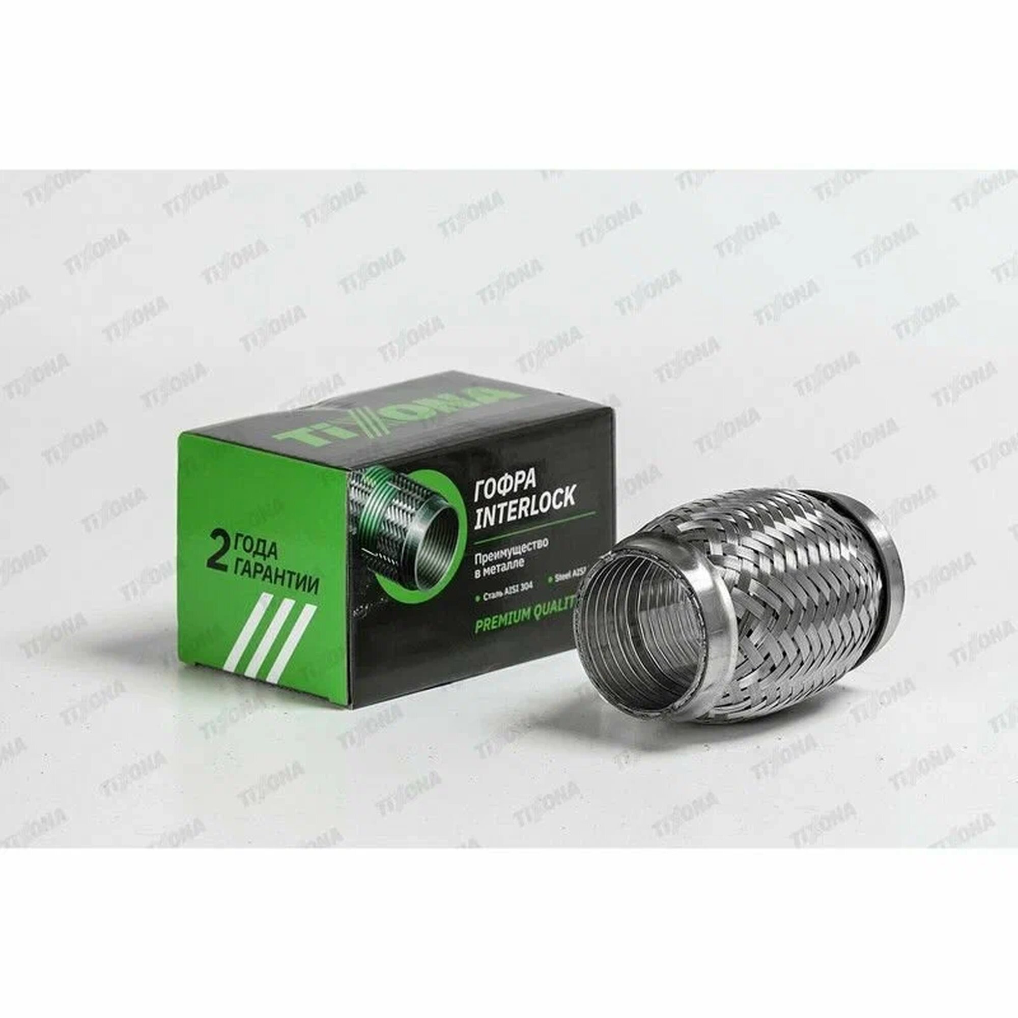 Гофра глушителя Tixona P50100, нержавеющая сталь, длина 100мм