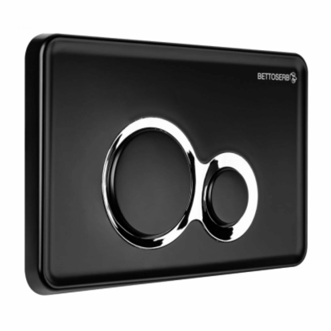 Клавиша смыва BETTOSERB DUO, черный матовый/хром. глянец 40006461