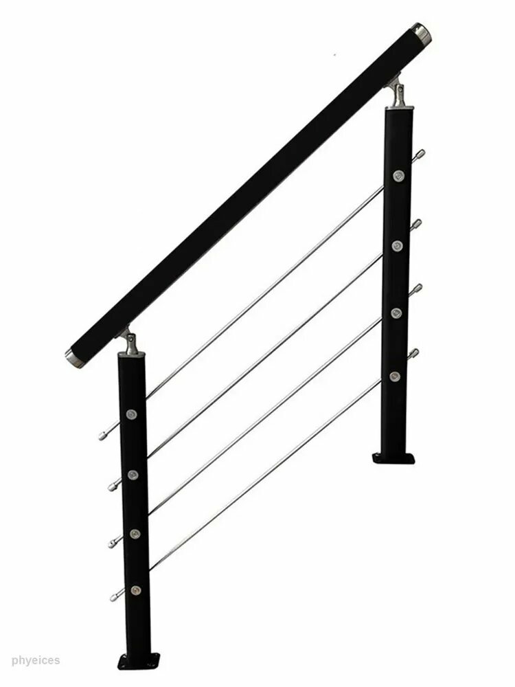 KNOW EASY-Перила для лестницы, ограждение для лофта и балкона, карбоновая сталь + нержавеющая сталь, полный комплект, 1000 мм