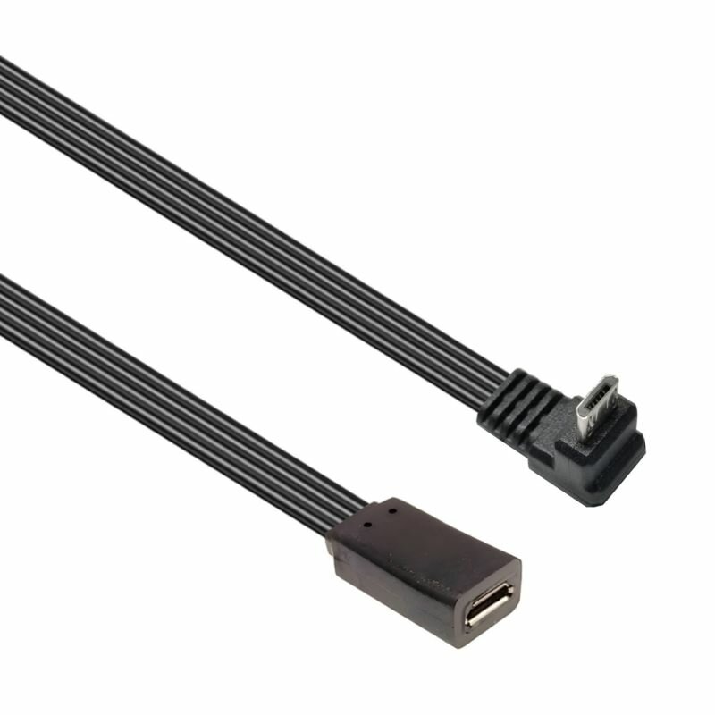 USB удлинитель Microed с углом 90 градусов для зарядки и передачи данных, 1m - От V8DO к V8F