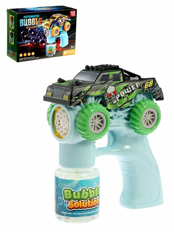 Генератор мыльных пузырей "Крутая тачка", световые эффекты, работает от батареек