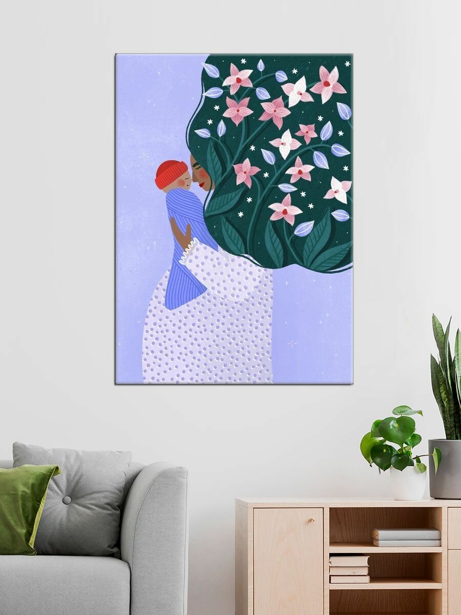 Картина на стену "Иллюстрация семья", 30х40 см