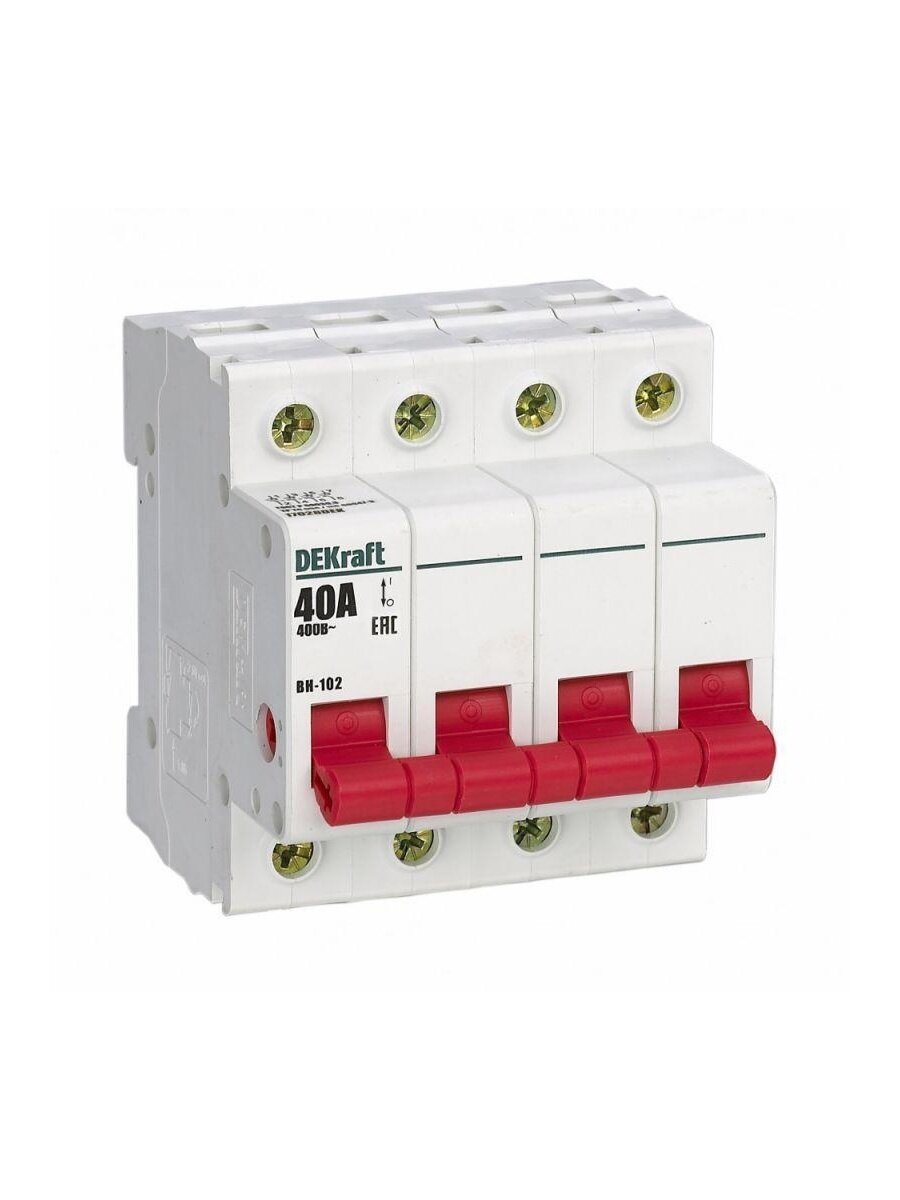 Выключатель-разъединитель 4п 40А ВН-102 DEKraft 17028DEK