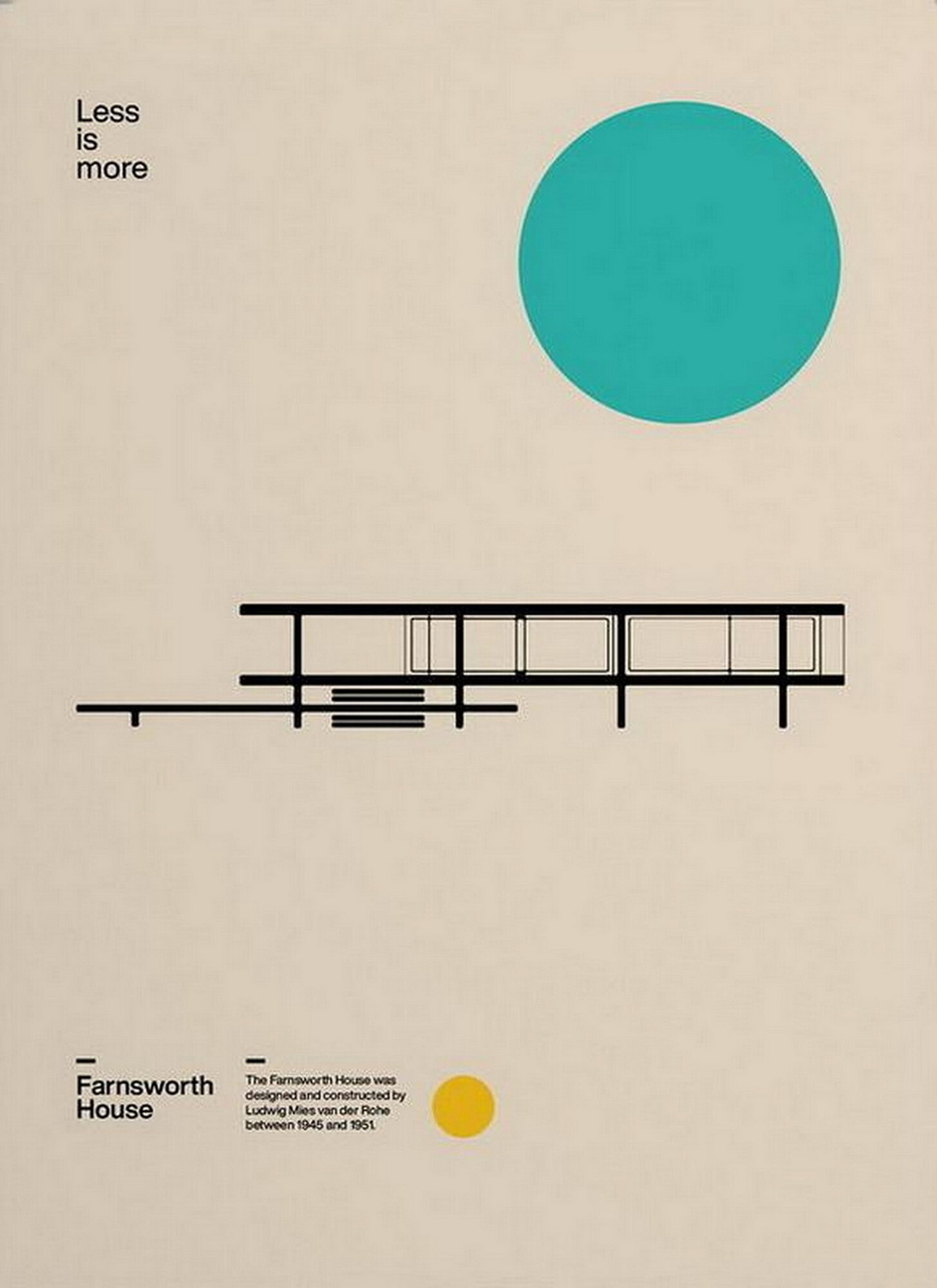Плакат, постер Простая линейная графика на бумаге, размер 21х30см