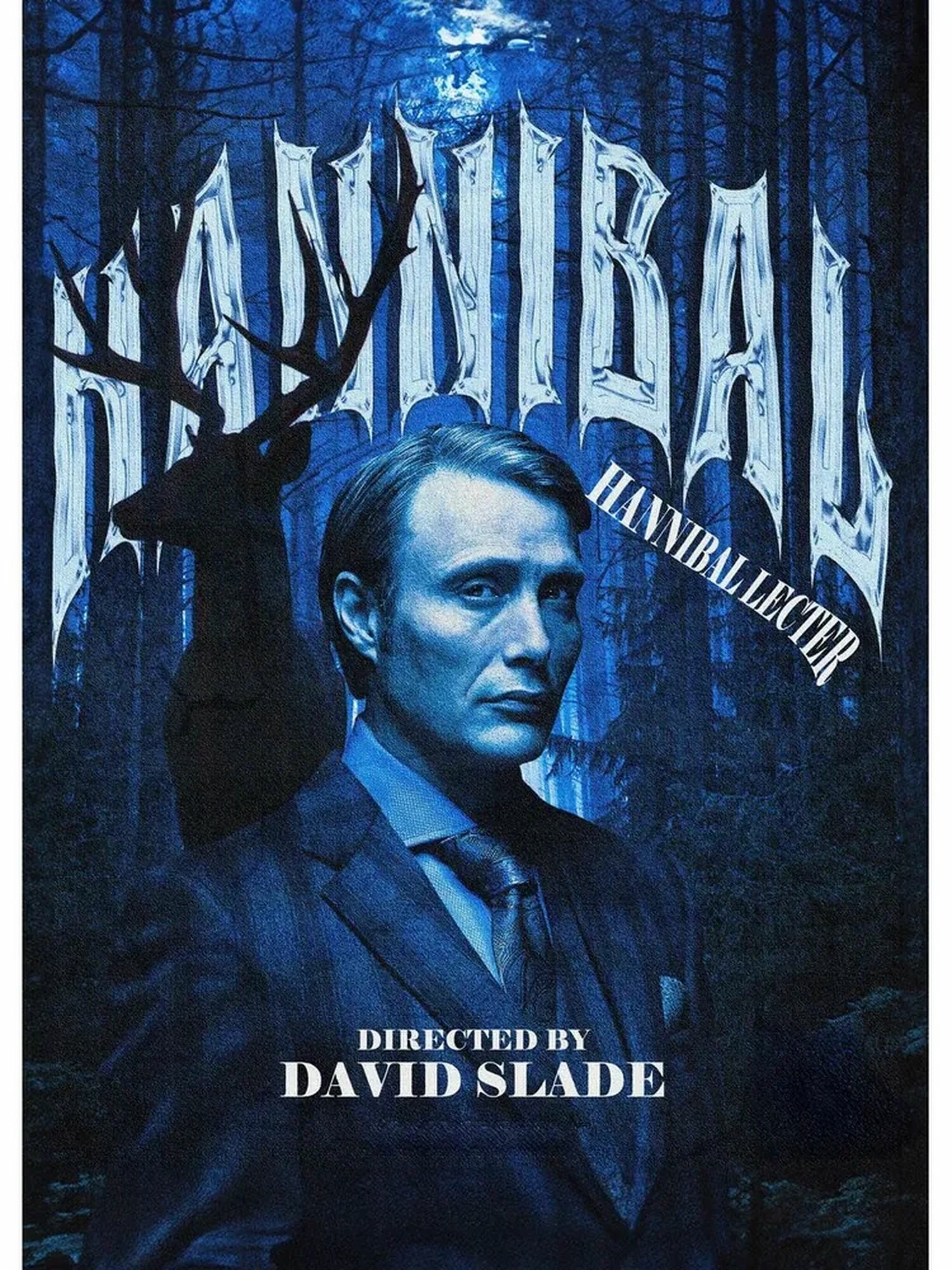 Плакат, постер Мадс Миккельсен. Ганнибал. Hannibal на бумаге, размер 21х30см