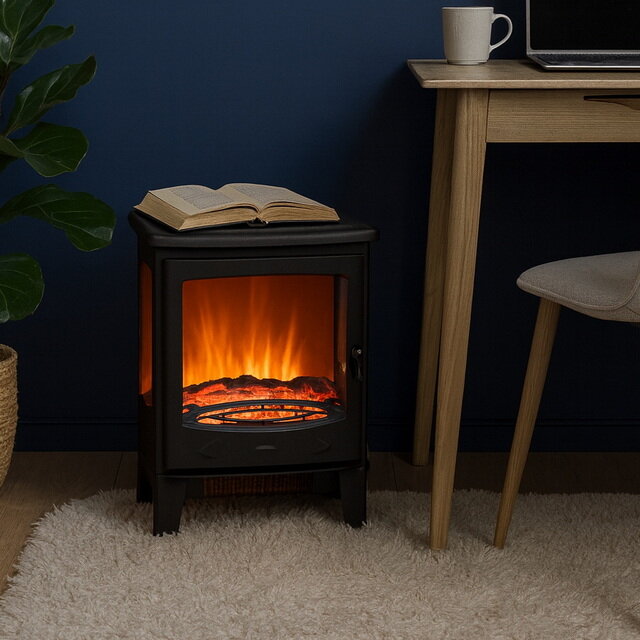 Электрический камин с обогревом Brentwood 55*39 см, диммер, Kaemingk, 483567