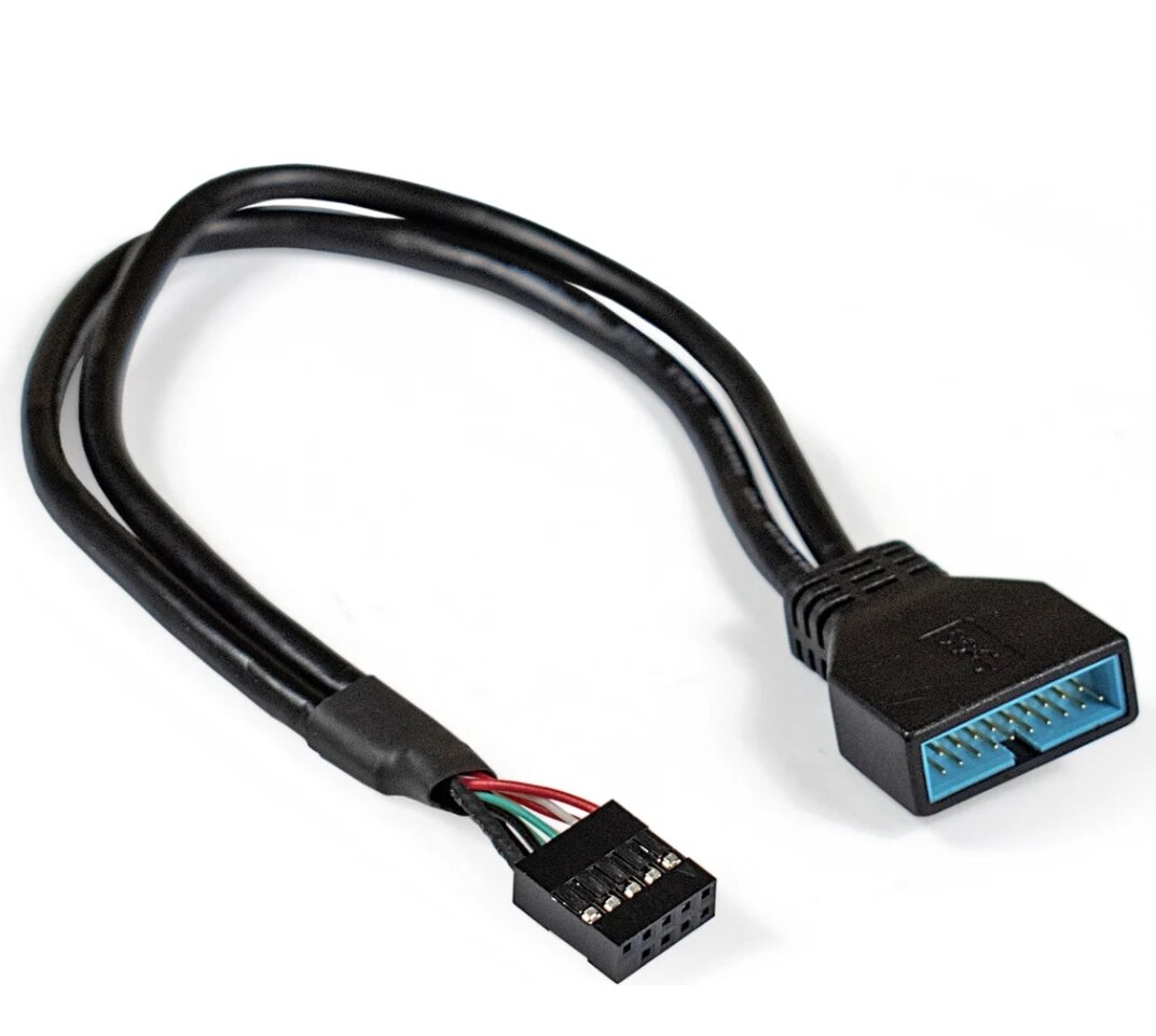 Кабель-переходник ExeGate EX284940RUS USB 2.0-USB 3.0 ExeGate EX-CC-U3U2-0.3 (9pin/19pin, 0,3м)