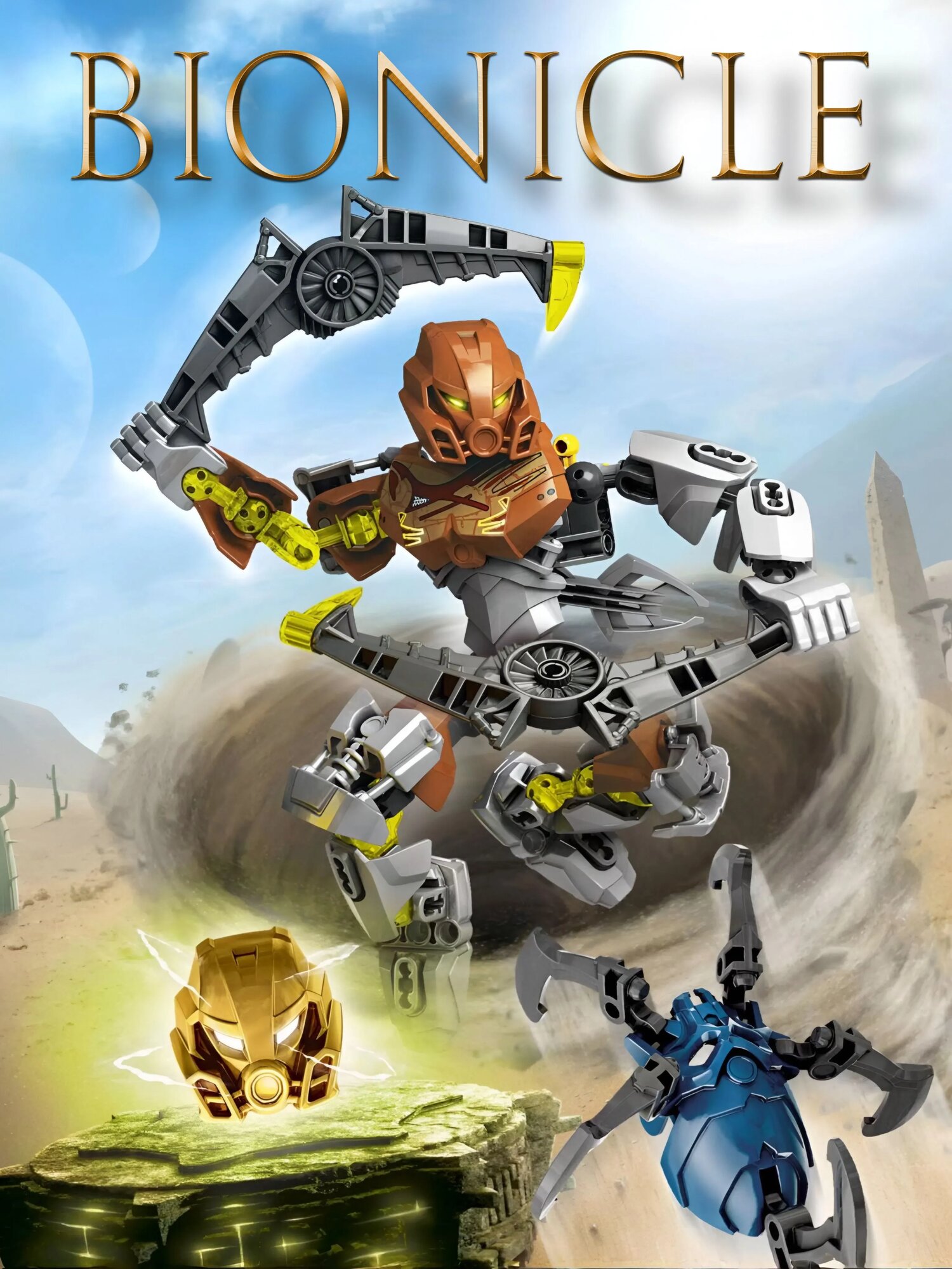 Конструктор Bionicle (Бионикл) - Похату (Pohatu ( мастер камня)), 67+ деталей, фигурка-игрушка для детей, сборная фигурка.