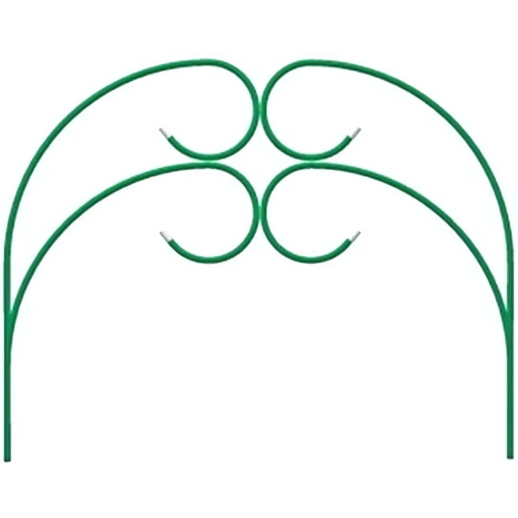 Садовый заборчик «Садовод» 59см, зеленый металл, 5 деталей, 3,75м