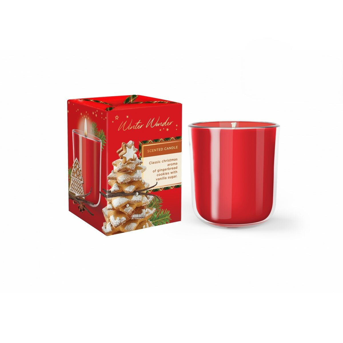 BARTEK Арома-свеча "Winter wonder" COOKIES WITH VANILLA 150g