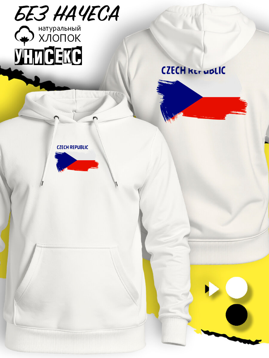 Худи Толстовка свитшот флаг Чешской республики Czech Republic