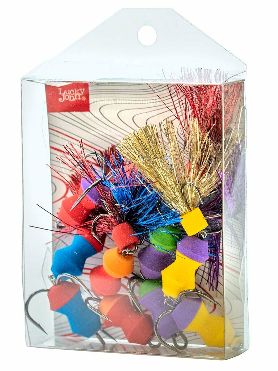 Приманки джиговая LUCKY JOHN PENNON TIPSYWORM MIX3 5шт.