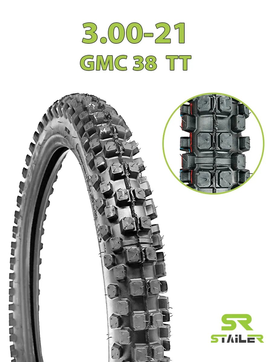 Мотошина для мотоцикла 3.00-21 GMC 38 TT