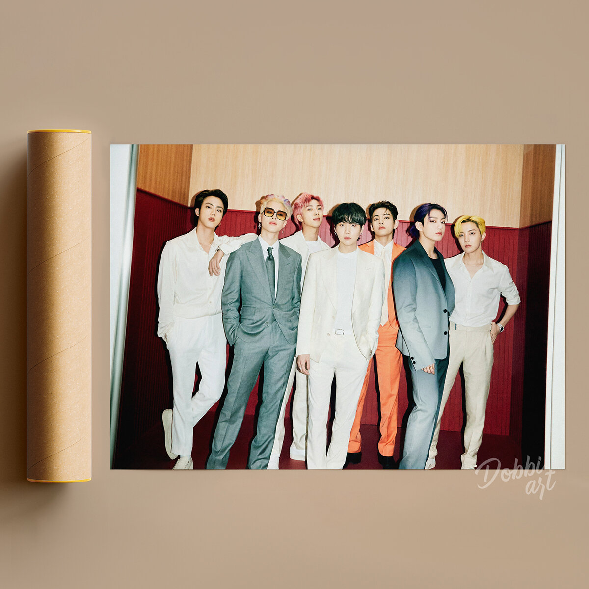 Постер BTS 40х50 см без рамы/ K-pop Корейский поп, БТС плакат/ Современный постер для интерьера/ Декор стен комнаты, подарок подруге, девочке