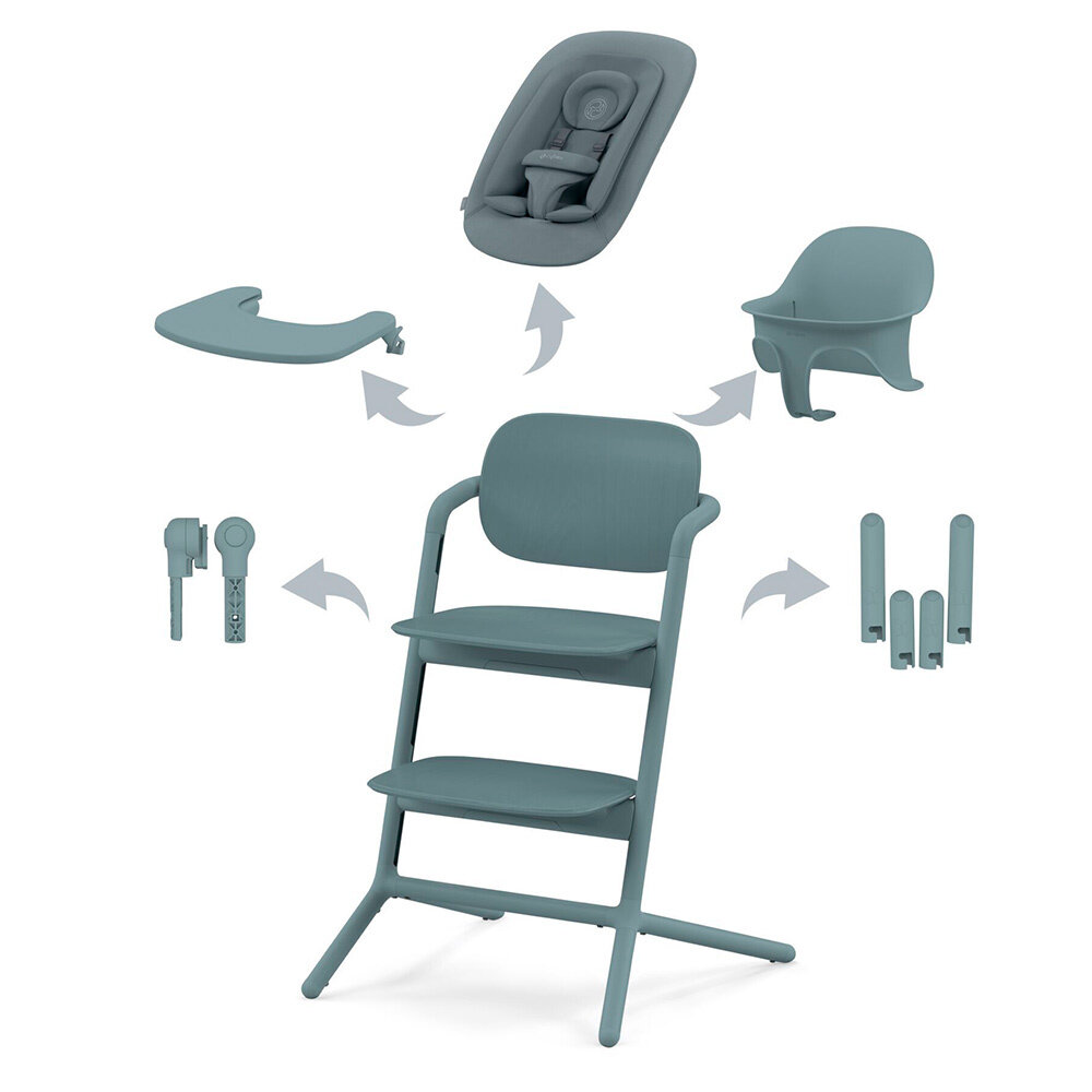 Стульчик для кормления Cybex Lemo, многофункциональный 4 в 1 , для детей от 0 лет Stone Blue