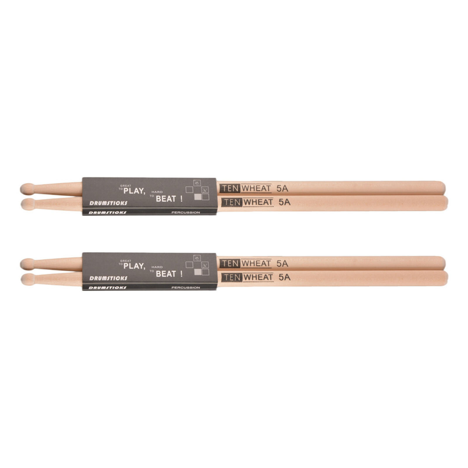 4 шт, сменные барабанные палочки из кленового дерева, нескользящие, удобные, с круглым наконечником, барабанные палочки