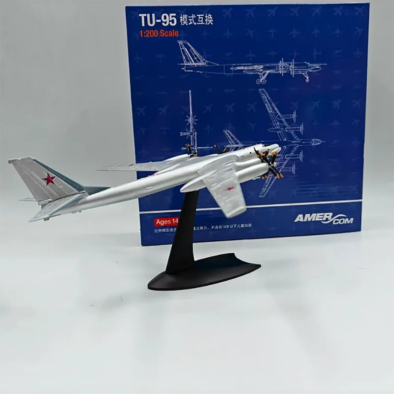 Металлическая модель самолета Tupolev TU-95 HYINUO 1/200