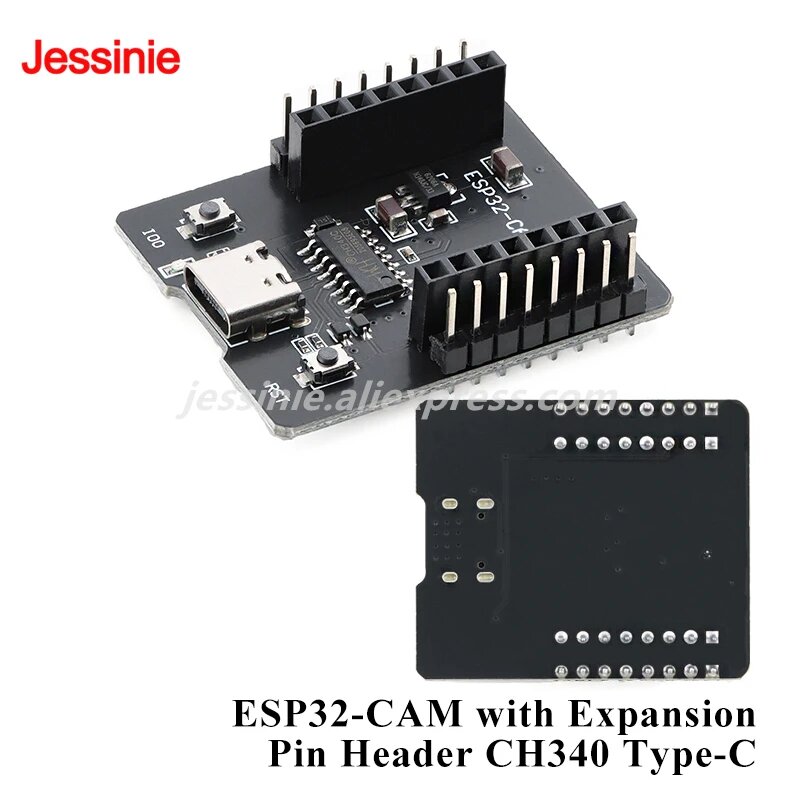 Jessinie ESP32-CAM GC2145 OV2640 Модуль камеры Черный, Board Extend Pin