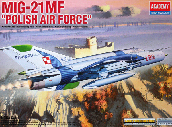 Сборная модель самолёта МиГ-21МФ польских ВВС (1/48) A12224