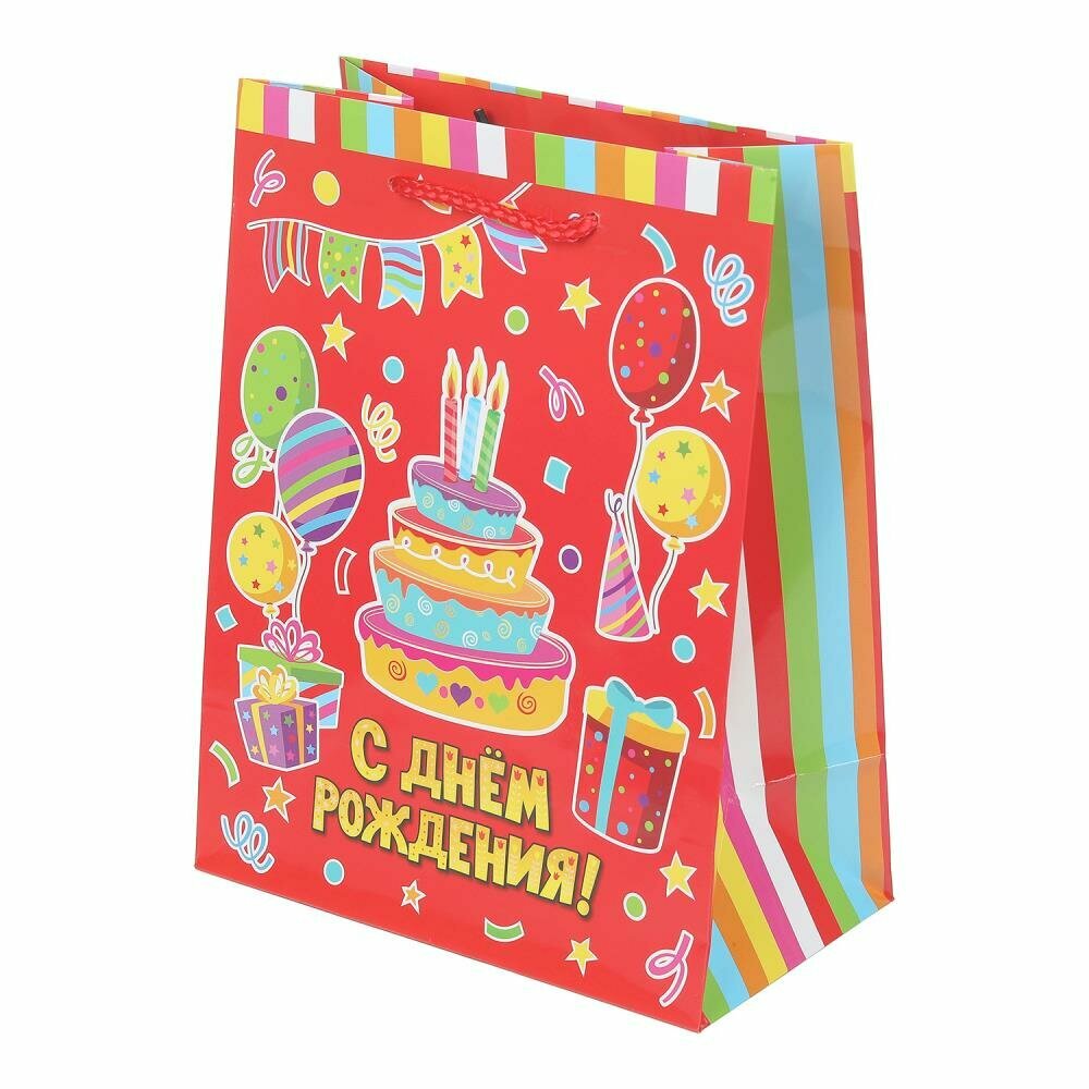 Пакет подарочный глянцевый М "Тортик", 140 гр/м Чудо праздник PM-127531-HB5