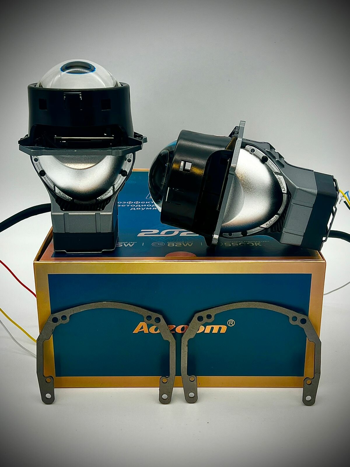 Светодиодные линзы оригинальный Aozoom K7 для Daewoo Nexia N150 2008-2016 - Dragon Knight DK300 / Aozoom линзы Аозум