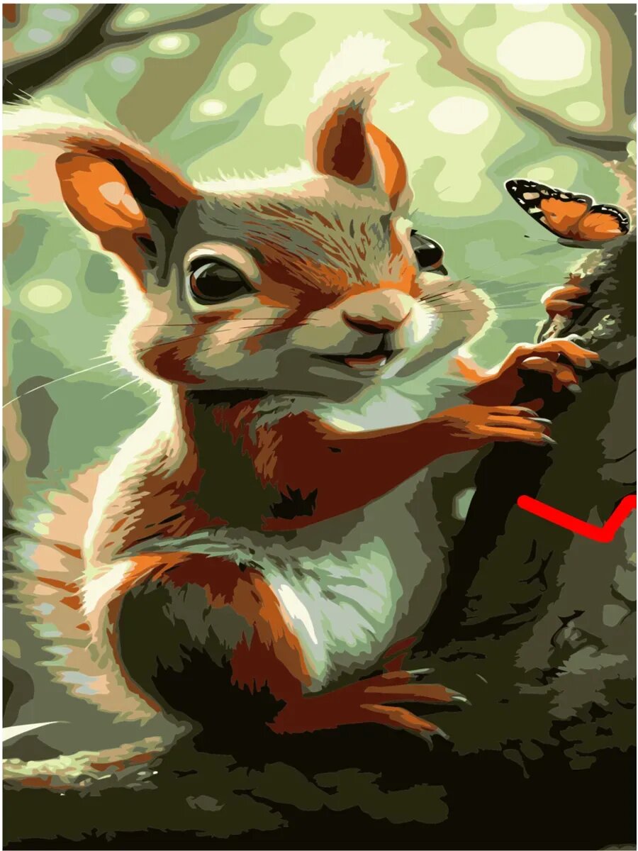 Картина по номерам белка