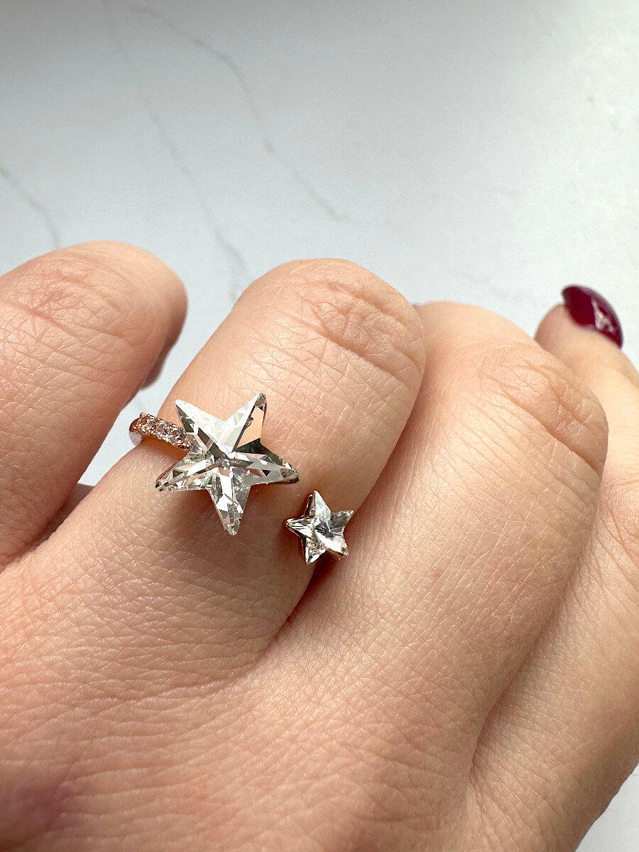 Кольцо, кристаллы Swarovski