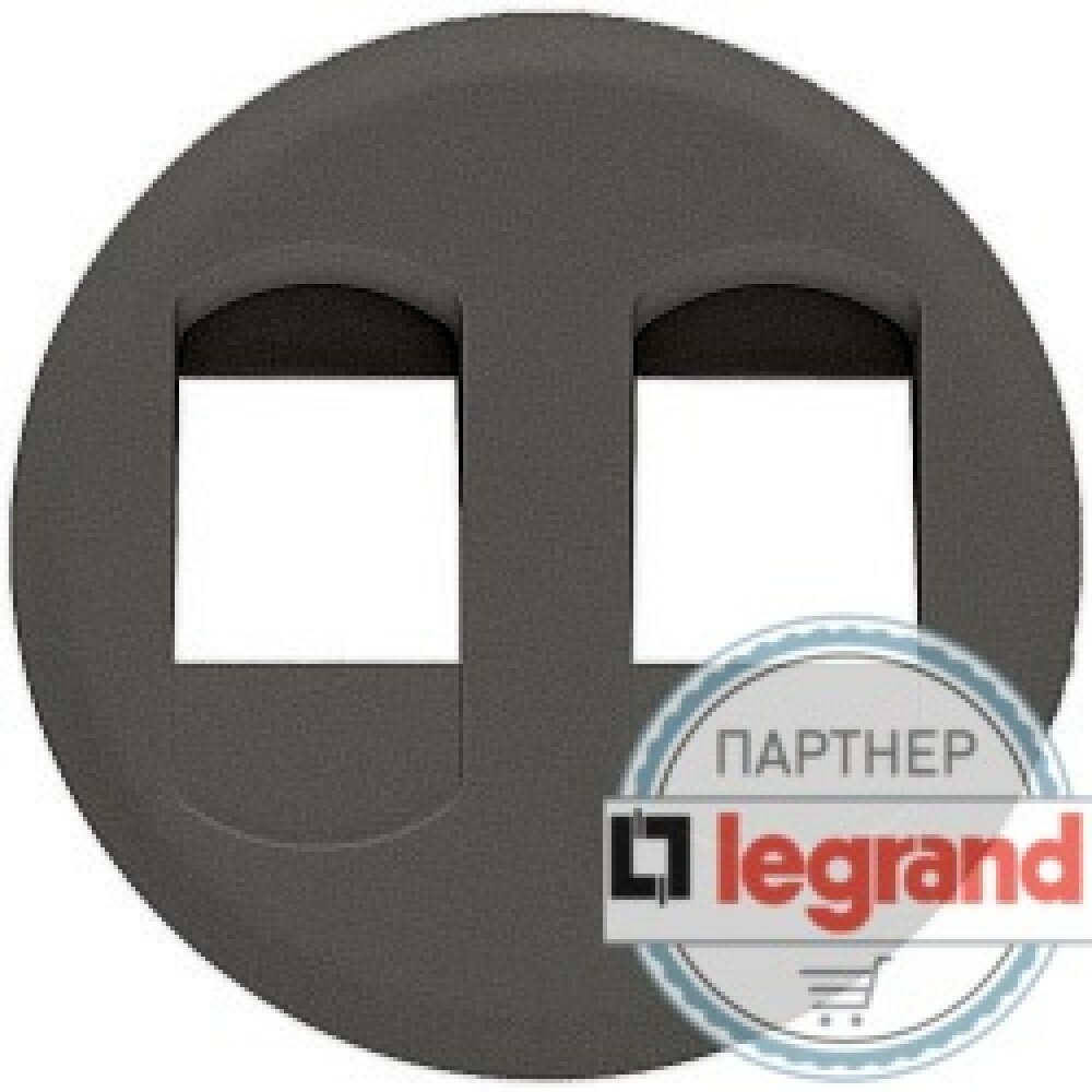 Накладка аудиорозетки Legrand Celiane 064941, графит, скрытый монтаж, IP20