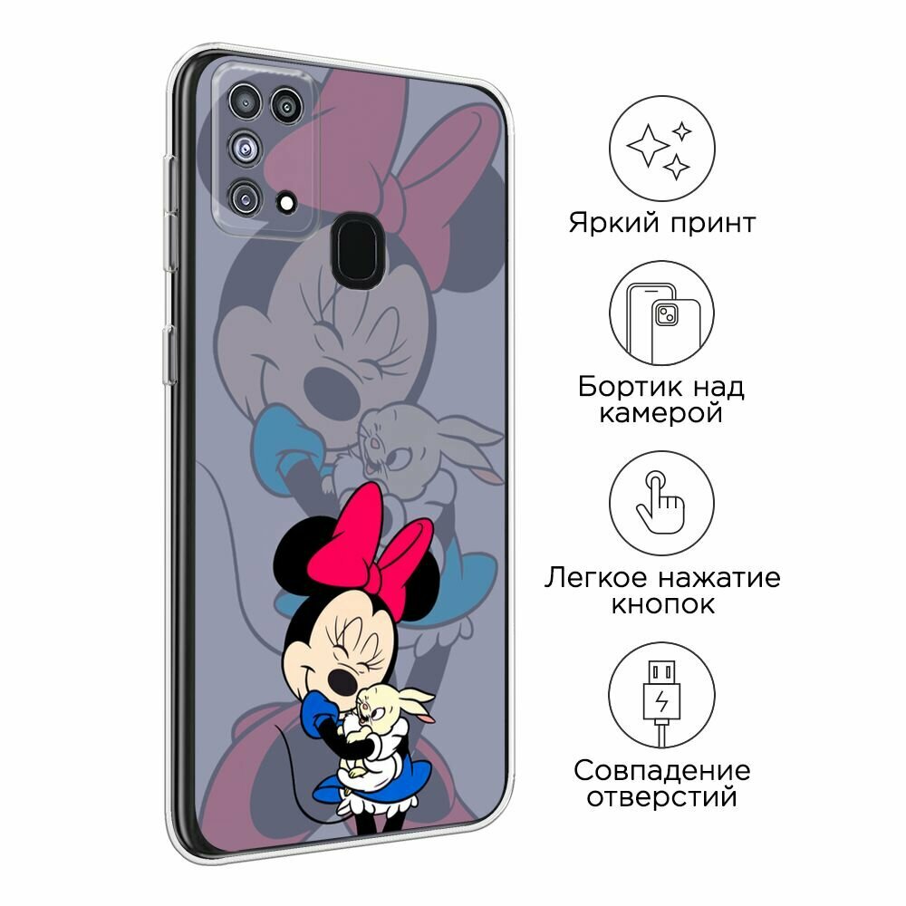 Чехол на Samsung Galaxy M31 / Самсунг Галакси М31 с принтом "Минни с кроликом" — фото 1