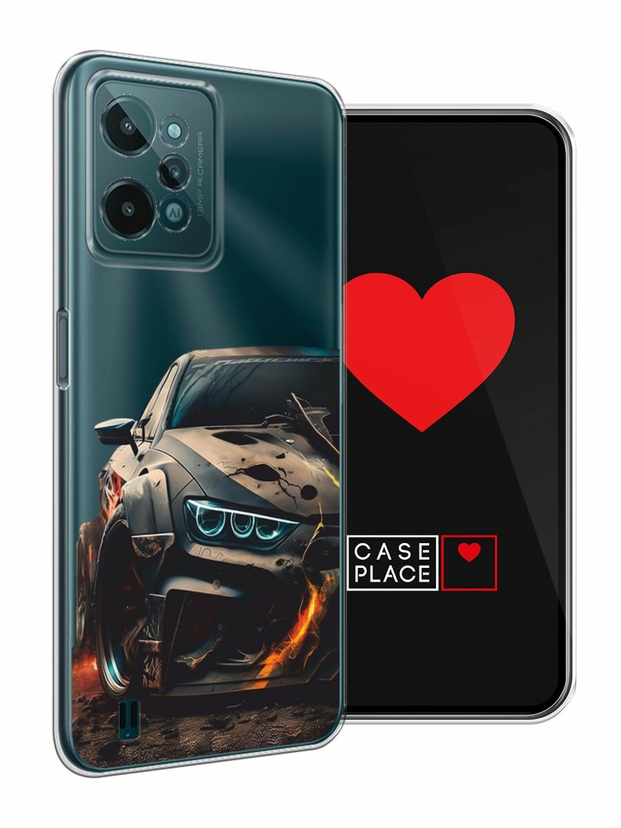 Чехол на Realme C31 / Реалми C31 с принтом "На износ", прозрачный — фото 1