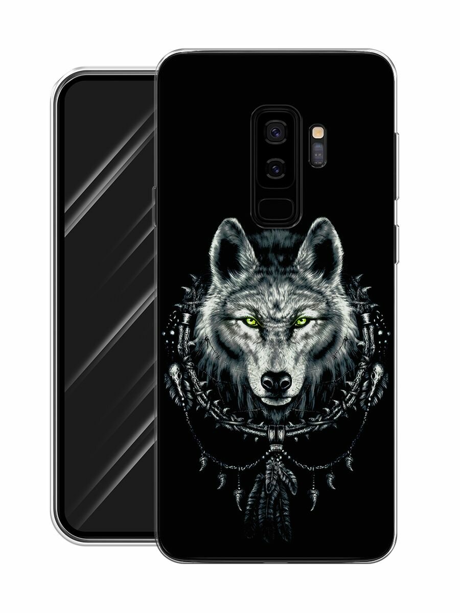 Чехол на Samsung Galaxy S9 + / Самсунг Галакси С9 Плюс с принтом "Волк оберег" — фото 1
