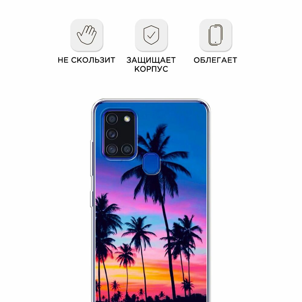 Чехол на Samsung Galaxy A21s / Самсунг Галакси A21s с принтом "Закат 5" — фото 1