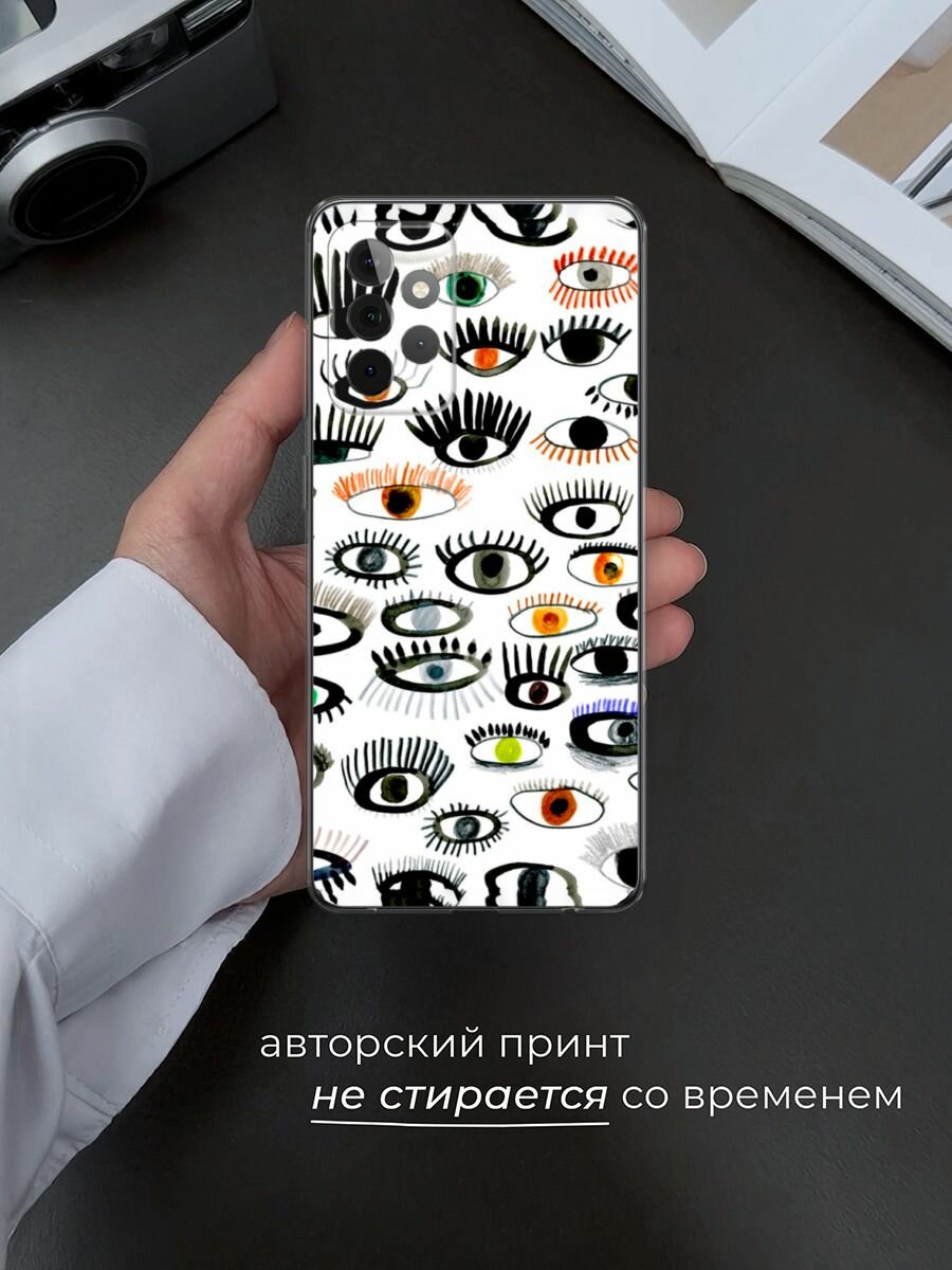 Чехол на Samsung Galaxy A72 / Самсунг Галакси А72 с принтом "Глаза акварель" — фото 1