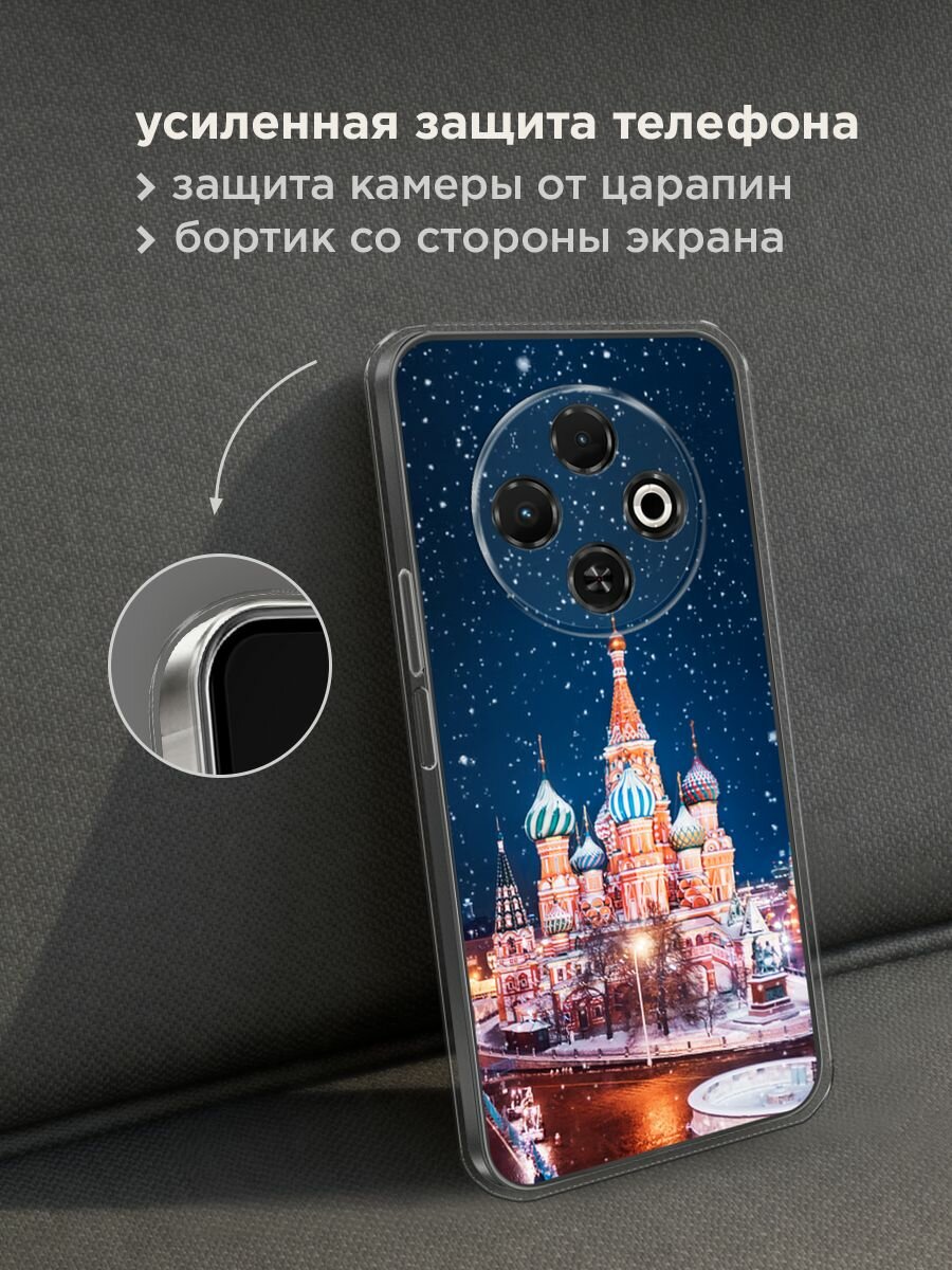 Чехол на Tecno Spark 30C / Текно Спарк 30C с принтом "Москва 1" — фото 1