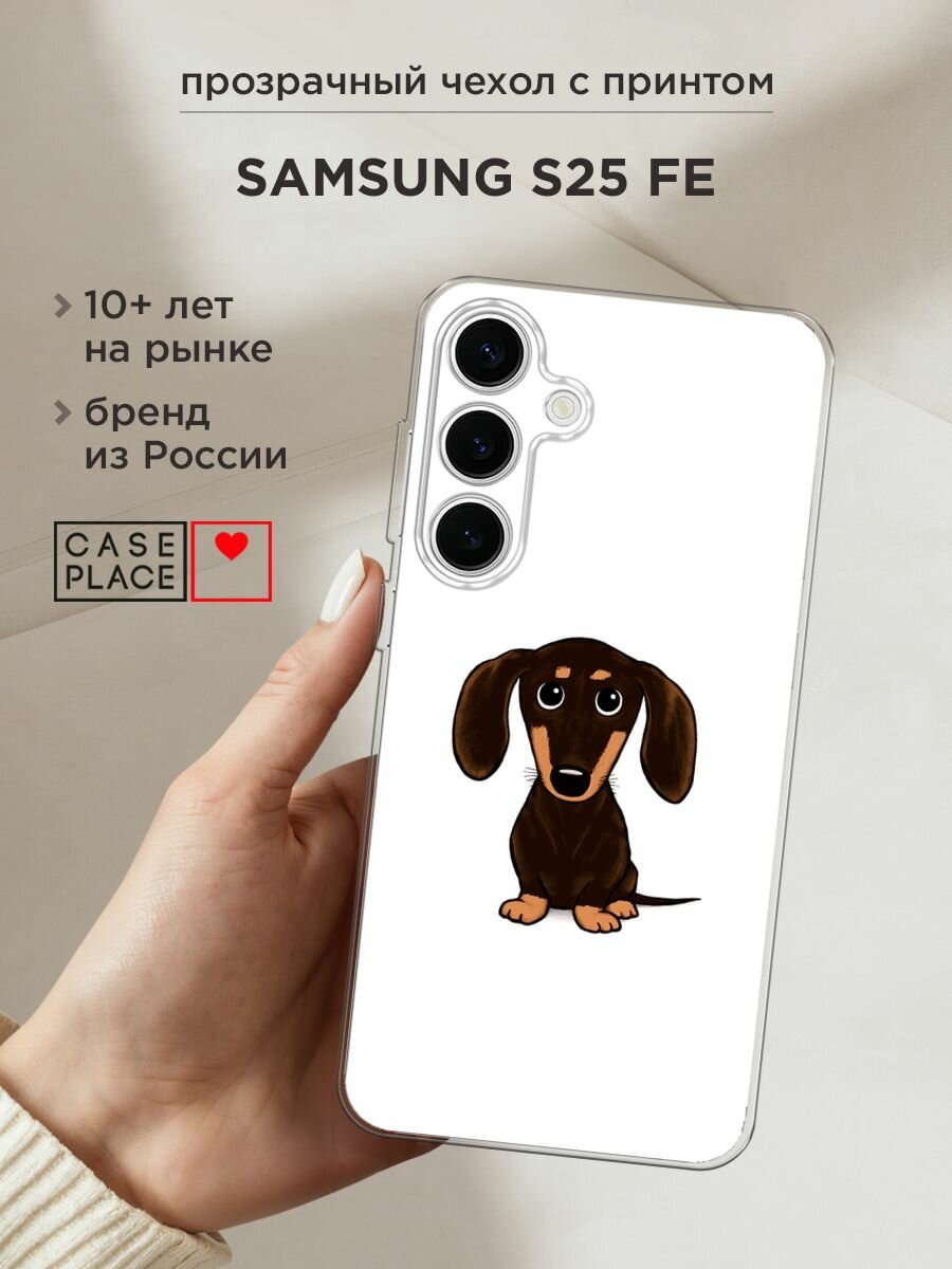Чехол на Samsung Galaxy S25 FE / Самсунг S25 Фе с принтом "Маленькая такса"