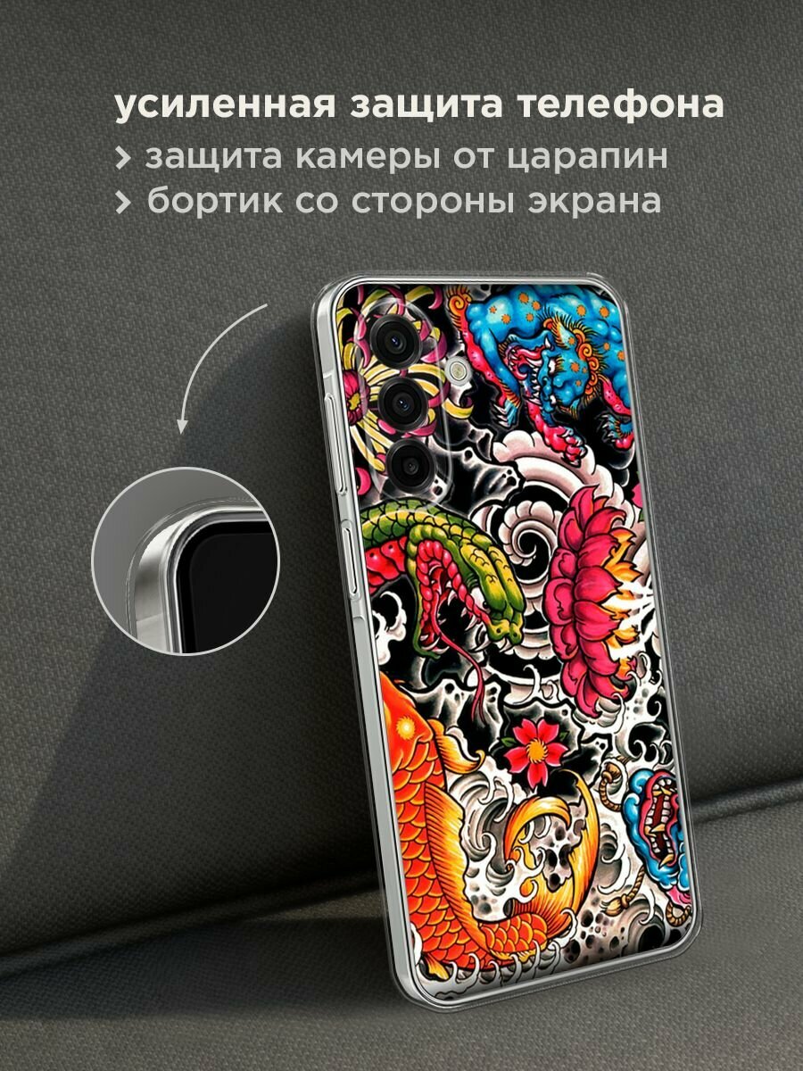 Чехол на Samsung Galaxy A17 / Самсунг А17 с принтом "Японское искусство" — фото 1