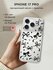 Чехол на Apple iPhone 17 Pro / Айфон 17 Про с принтом "Милые чёрные бантики 4"