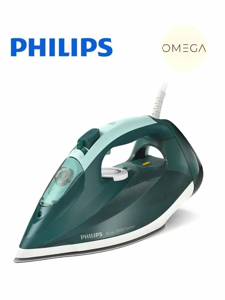 Утюг Philips DST7031/70 Azur 7000 2800 W, 50 г/мин, шок-пар 250 г, SteamGlide Plus