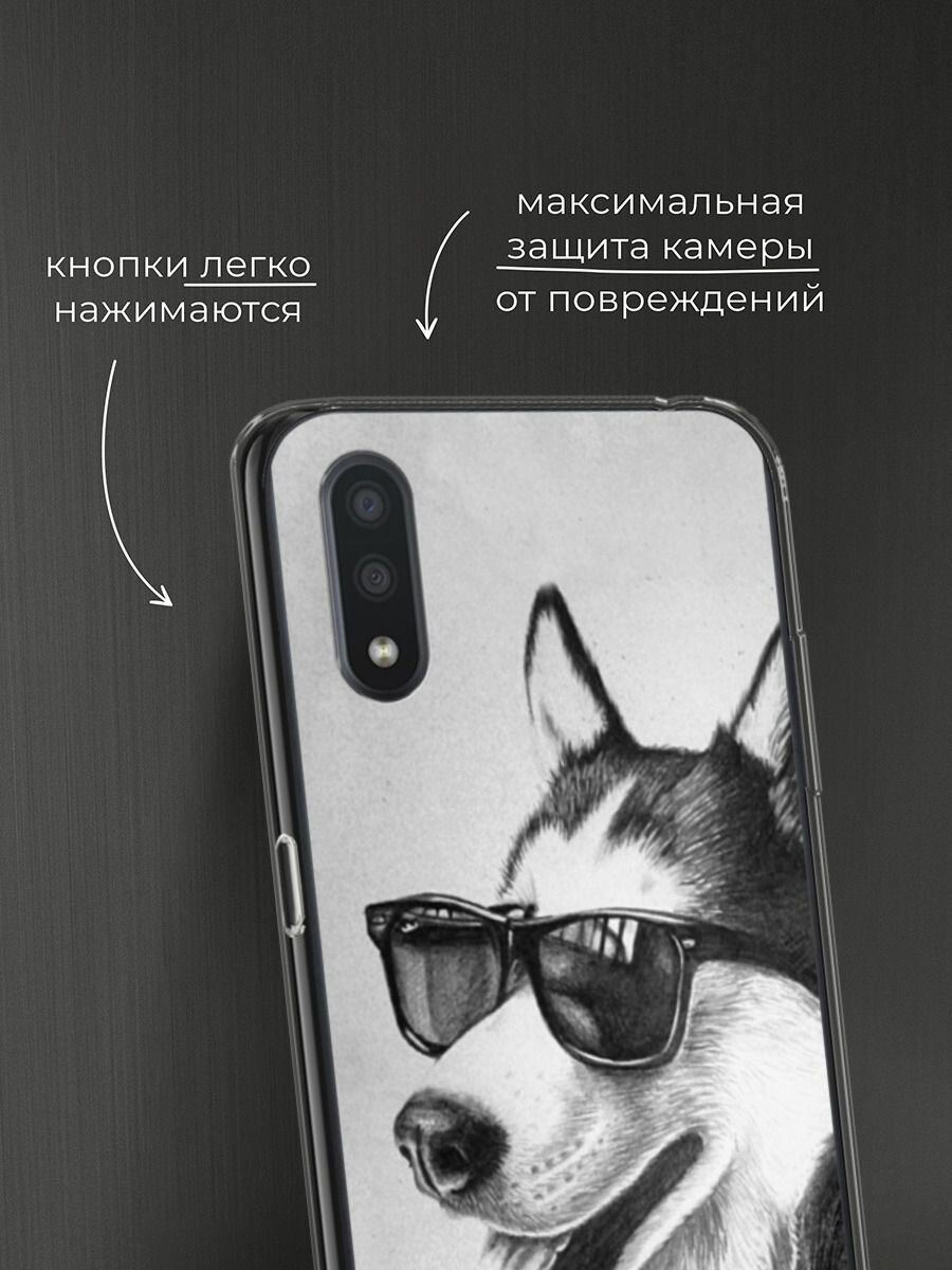 Чехол на Samsung Galaxy A01 / Самсунг Гэлакси А01 с принтом "Крутой Хаске" — фото 1