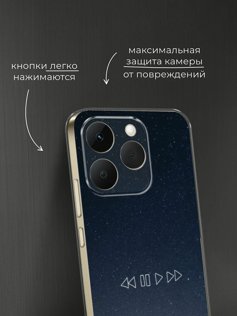 Чехол на Realme 15T / Реалми 15Т с принтом "Космическая музыка" — фото 1