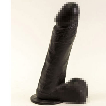 Биоклон Реалистичный фаллоимитатор, черный С мошонкой